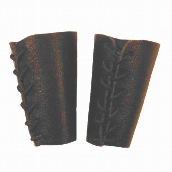Western Cuff Guards (black leather) – BattleGear Toys